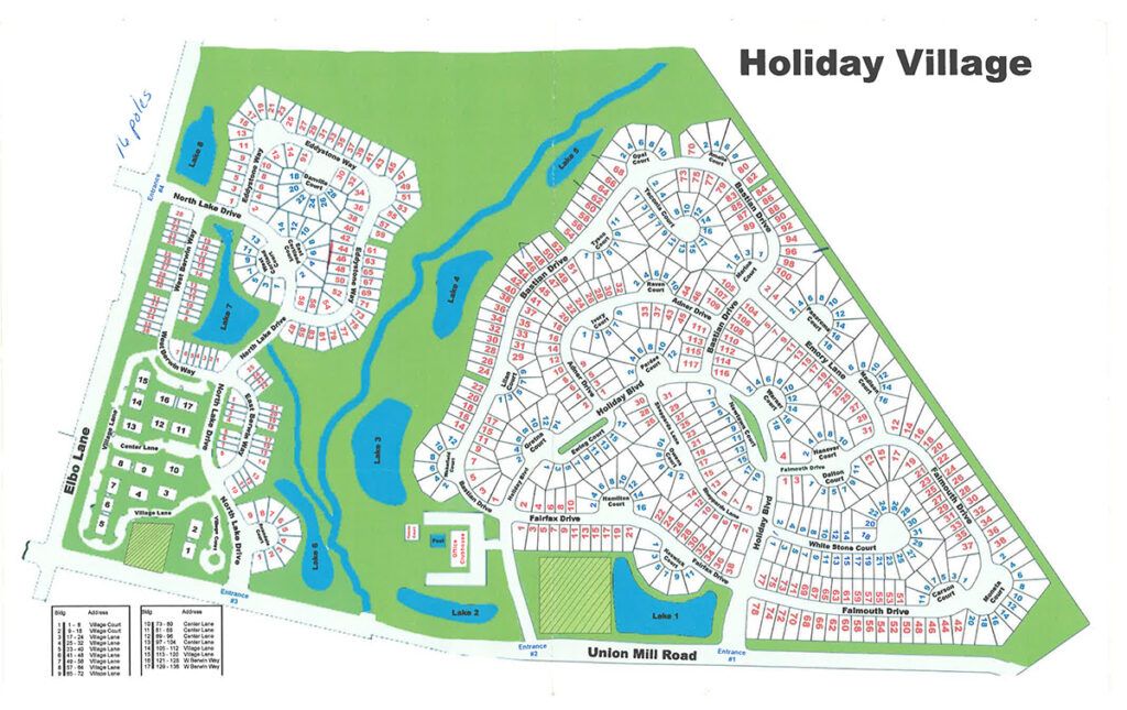 Maps & Amenities - Holiday Village 55+ | Mount Laurel, NJ